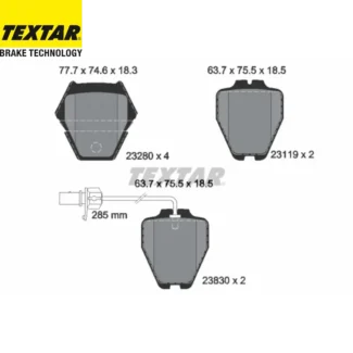 Kočione pločice prednje Audi A4 A6 VW Passat 97-16 Textar