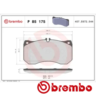 Kočione pločice prednje AUDI A6 C7 C8 A7 A8 1.8-6.3 10- Brembo