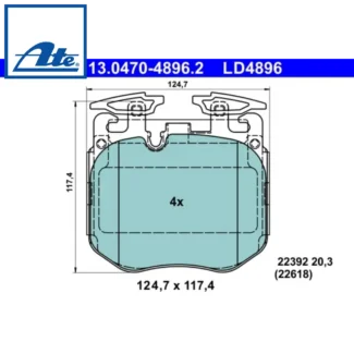 Kočione pločice prednje BMW 2 3 4 15-20 ATE