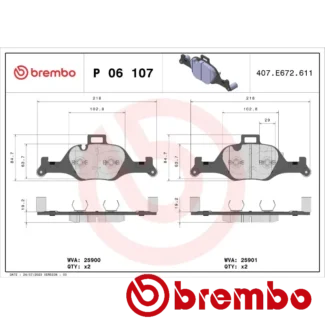 Kočione pločice prednje BMW 2 G42 G87 3 G20 G80 G28 4 G22 G82 2.0-Electric 07-15 Brembo