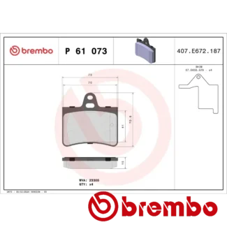 Kočione pločice prednje Citroën C5 2.0 HDI 01-07 Brembo