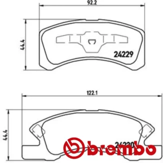 Kočione pločice prednje DAIHATSU CUORE V VI VII 0.7-1.2 LPG 11.98- Brembo