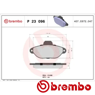 Kočione pločice prednje FIAT Panda 1.1 1.2 03-09 Brembo