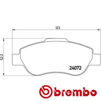 Kočione pločice prednje FIAT Panda 1.2 12-03 Brembo