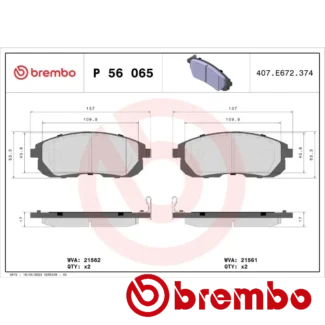Kočione pločice prednje HONDA CIVIC VIII 1.2-3.5 SUMITOMO 03-20 Brembo