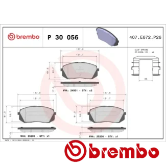 Kočione pločice prednje HYUNDAI I40 I CW 1.6-Electric 01-08 Brembo
