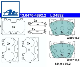 Kočione pločice prednje Mercedes C A205 C205 S205 14- ATE