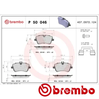Kočione pločice prednje MERCEDES C230 C240 C270 C320 02- Brembo