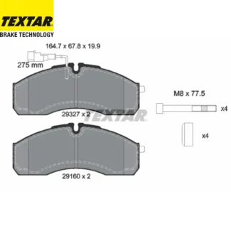 Kočione pločice prednje Nissan Cabstar NT400 10.98- Textar