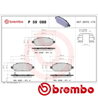 Kočione pločice prednje OPEL KARL 1.0 73 75 01-19 Brembo