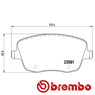 Kočione pločice prednje Škoda Fabia 20 P 99-01 SEAT Ibiza 14 16V 02-02 Brembo