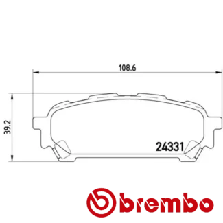 Kočione pločice prednje Subaru Impreza 20 T 00- Brembo