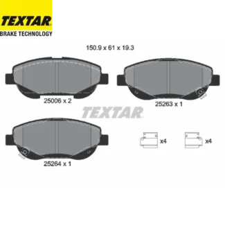 Kočione pločice prednje Toyota Avensis Verso 2.0D 11.08-10.18 Textar