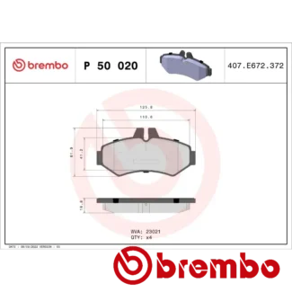 Kočione pločice prednje VW LT 2.4 TDI 94-06 Brembo