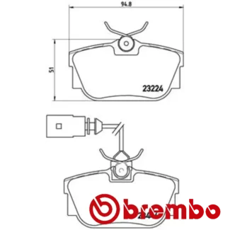 Kočione pločice prednje VW Transporter 2.5 TDI 95-98 Brembo