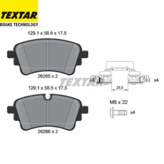 Kočione pločice zadnje Audi A4 Allroad B9 A6 C8 15- Textar