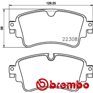 Kočione pločice zadnje AUDI A4 B9 A5 A6 C8 1.4-4.0H 122-571 01.15- Brembo