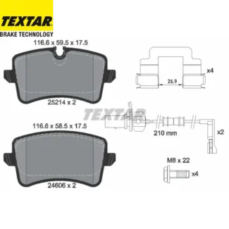 Kočione pločice zadnje Audi A6 Allroad A6 A7 10-15 Textar