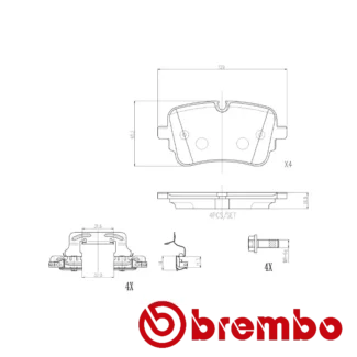 Kočione pločice zadnje AUDI A6 C8 2.0 TDI 15-23 Brembo