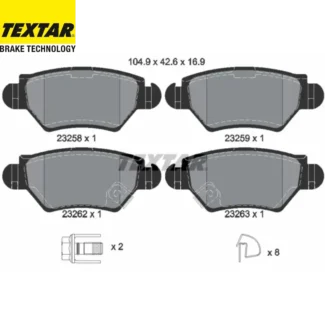 Kočione pločice zadnje Chevrolet Astra Opel Astra G 94-12 Textar