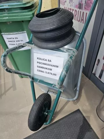 RUČNA KOLICA SA POCINKOVANIM SANDUKOM