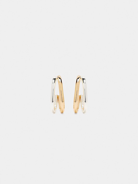 BICOLOR EARRINGS WITH DOUBLE EFFECT