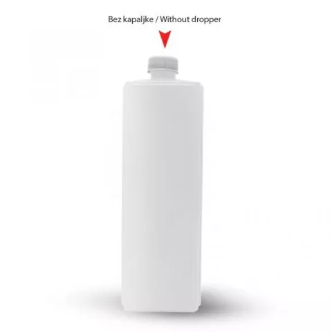 ČETVRTASTA PLASTIČNA BOCA SA SIGURNOSNIM ZATVARAČEM 1000ML (DVODELNA 261000)