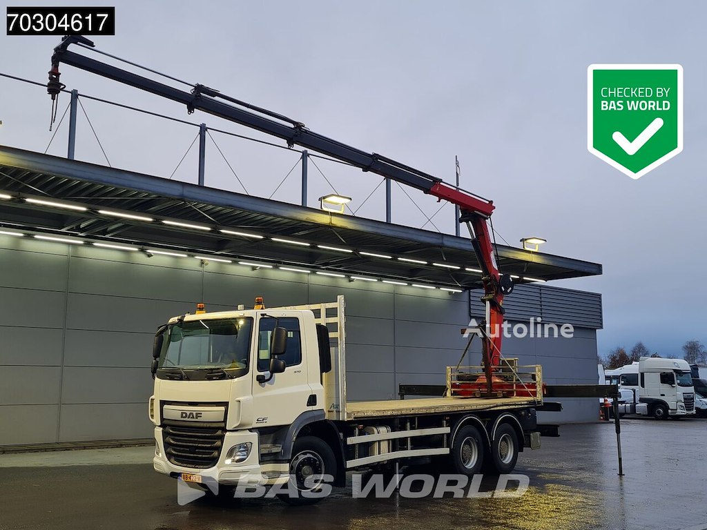 DAF CF 370 6X4 NL-Truck HMF1820-K4 Crane Manual Steelsuspension Big- kamion s ravnom platformom