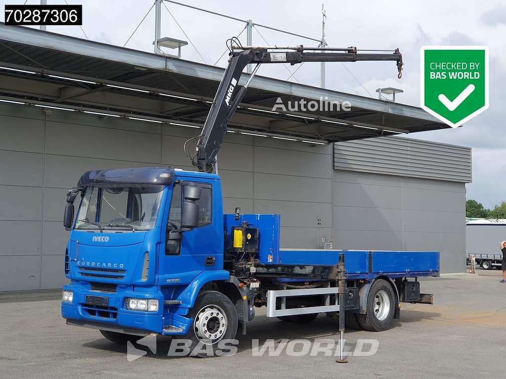 IVECO Eurocargo 180E250 4X2 18tonner MKG-HLK66 Crane Kran Manual Euro kamion s ravnom platformom