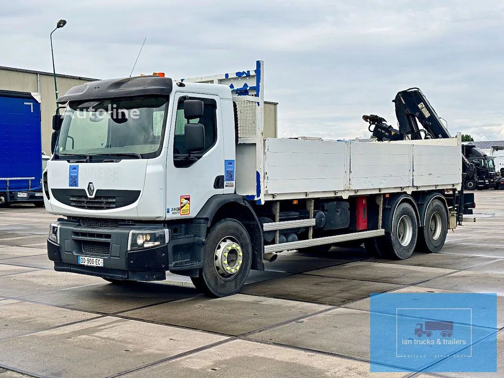 Renault Premium Lander 380.26 6X4 EURO 5/EEV HIAB 144B-3 HIDUO - 2014 kamion s ravnom platformom