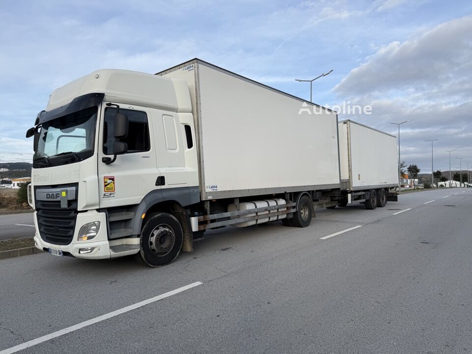 DAF CF 460 COM REBOQUE kamion furgon + prikolica furgon
