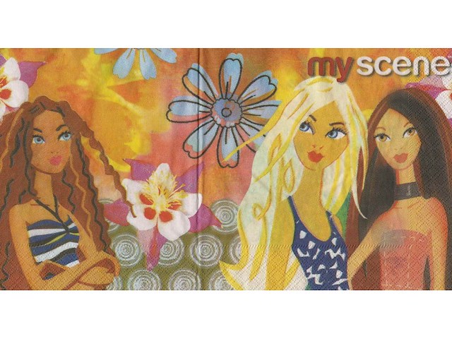 Salveta POV57K4_032 - 33x33 Mattel Barbie  iz 2004.