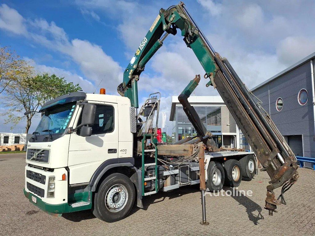 Volvo FM13-400 / 8X4 / AJK HOOK 25TON / CRANE HMF 1560 K3 / ROTATOR / kamion rol kiper