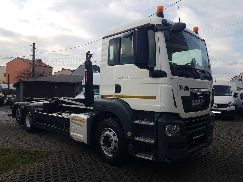 MAN 26.430 TGS 3-OSIE HAKOWIEC MULTILIFT OPTIMA 20S HIAB kamion rol kiper
