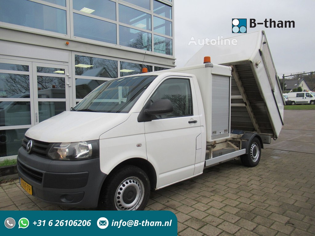 Volkswagen Transporter T5 2.0i 85KW L2H1 CNG aardgas + Benzine Veegvuilkipp kamion kiper < 3.5t