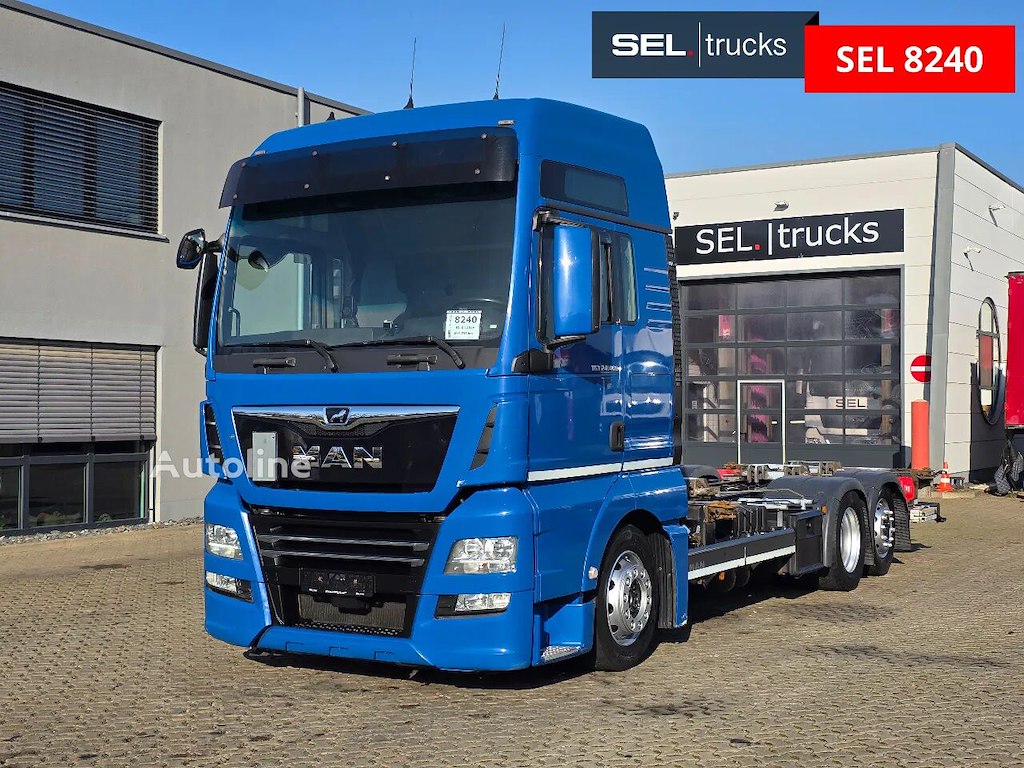 MAN TGX 24.460 6x2-2 LL-U Ladebordwand / Standklimaanlage / Liftachs vozilo za prevoz kontejnera