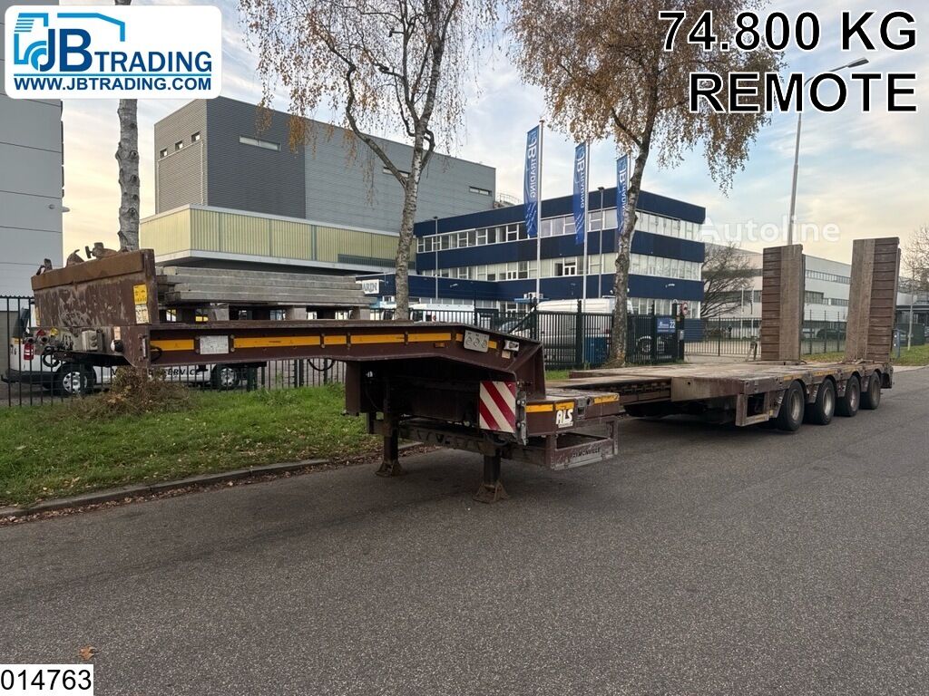 Faymonville Lowbed 74,800 kg, Extendable, Steering axle, Remote poluprikolica sa niskom platformom