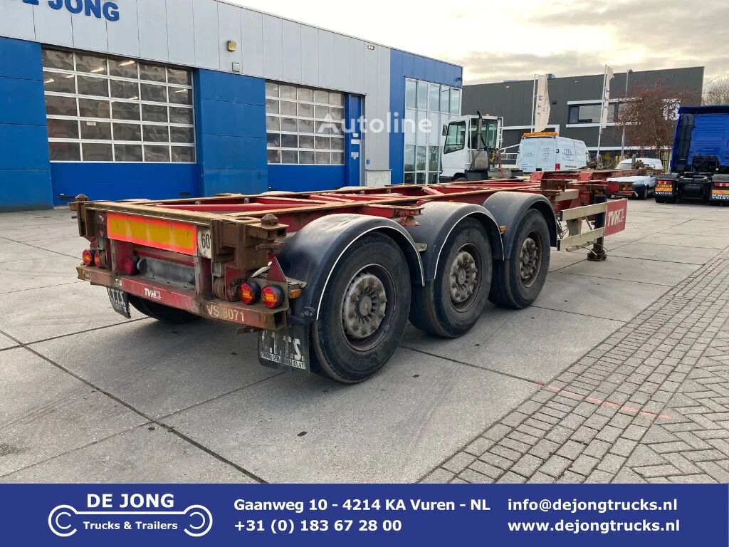 Van Hool Container Chassis / 2x Extendable / SAF + Disc poluprikolica za prevoz kontejnera