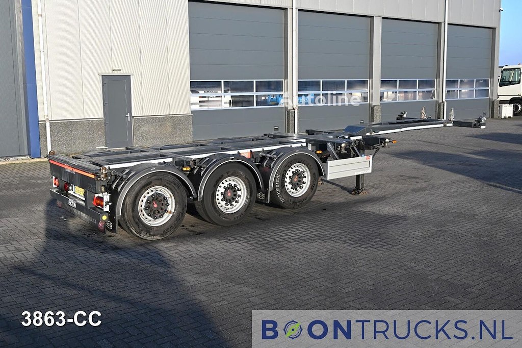 Pacton ET3 | 2x20-30-40-45ft HC * LIFT AXLE * 2x EXTENDABLE * NL TRAINE poluprikolica za prevoz kontejnera