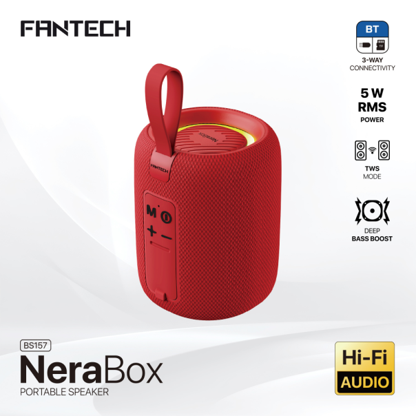 FANTECH Bluetooth zvučnik BS157 NeraBox, crvena