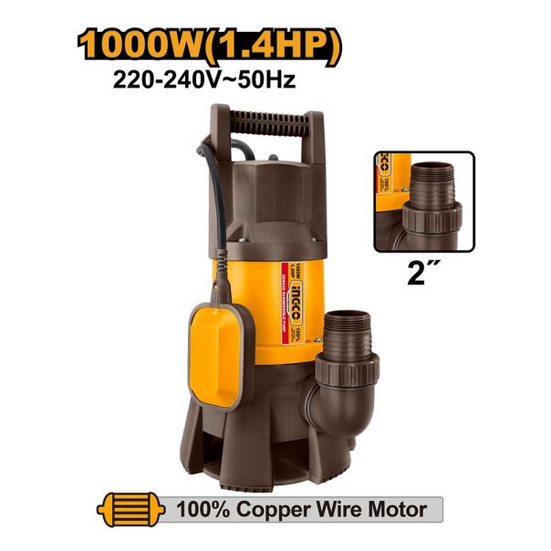 Potapajuća pumpa za necistu vodu SPD10001 1000W INGCO