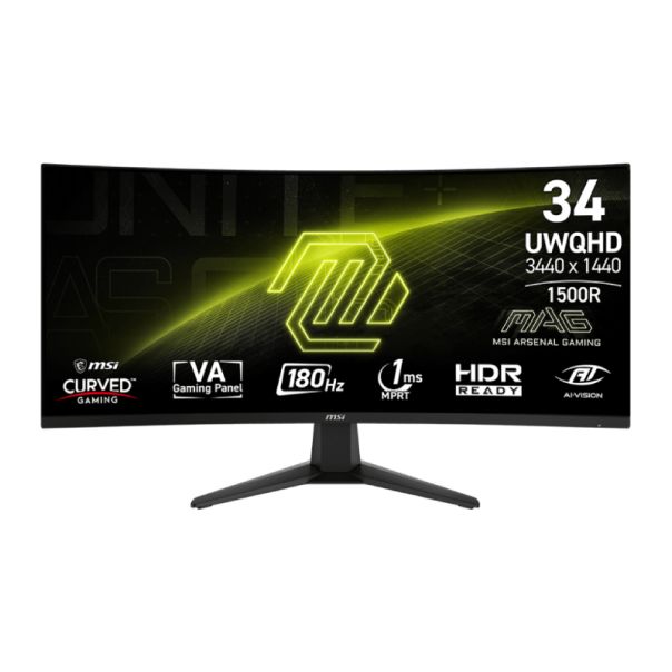 MSI Gaming zakrivljeni monitor 34" 346CQ MAG UWQHD 3440x1440 VA 180 Hz