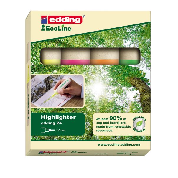EDDING Signiri E-24 EcoLine 2-5mm, set 1/4