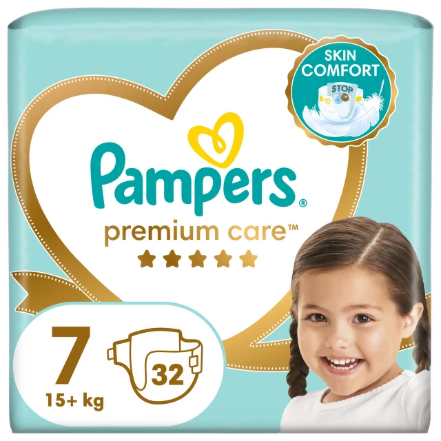 Pampers Pelene Premium Care veličina 7 15+ kg, 32 komada