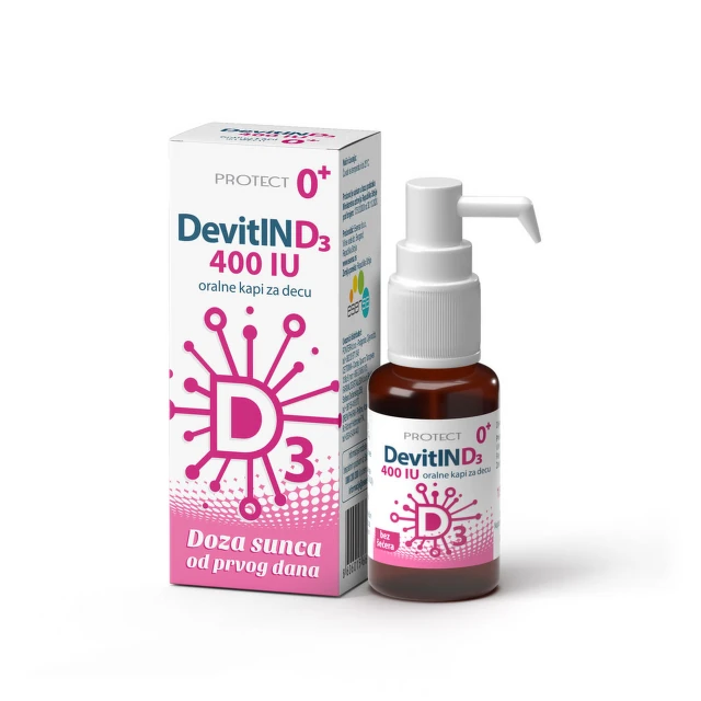 Devitin D3 400 IU Oralne kapi za decu, 15 ml