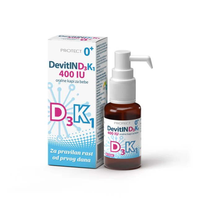 Devitin D3K1 oralne kapi za bebe, 10 ml