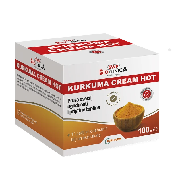 Kurkuma Cream Hot Bioclinica Za hronične bolove u kostima, 100 ml