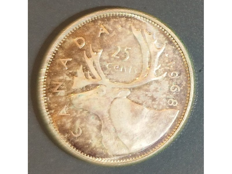 C27 cents Kanada 1968 Srebrnjak 5,83g srebro