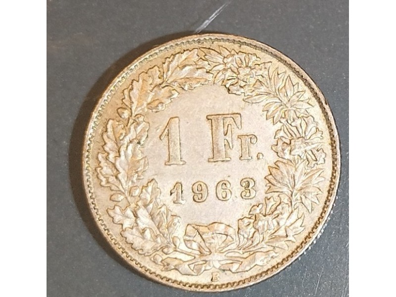 C40 1 franak Svajcarska 1963 srebrnjak 5g srebro