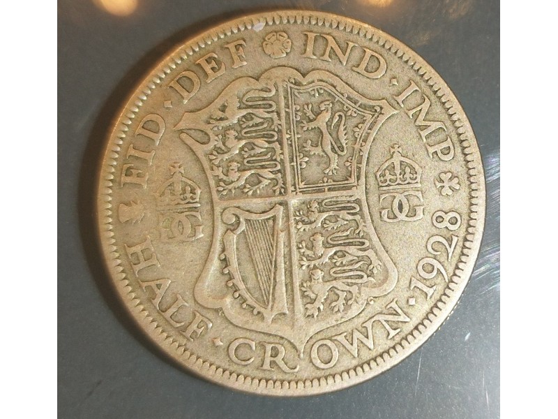 C26 half crown Velika Britanija 1928 srebrnjak 14,14g s